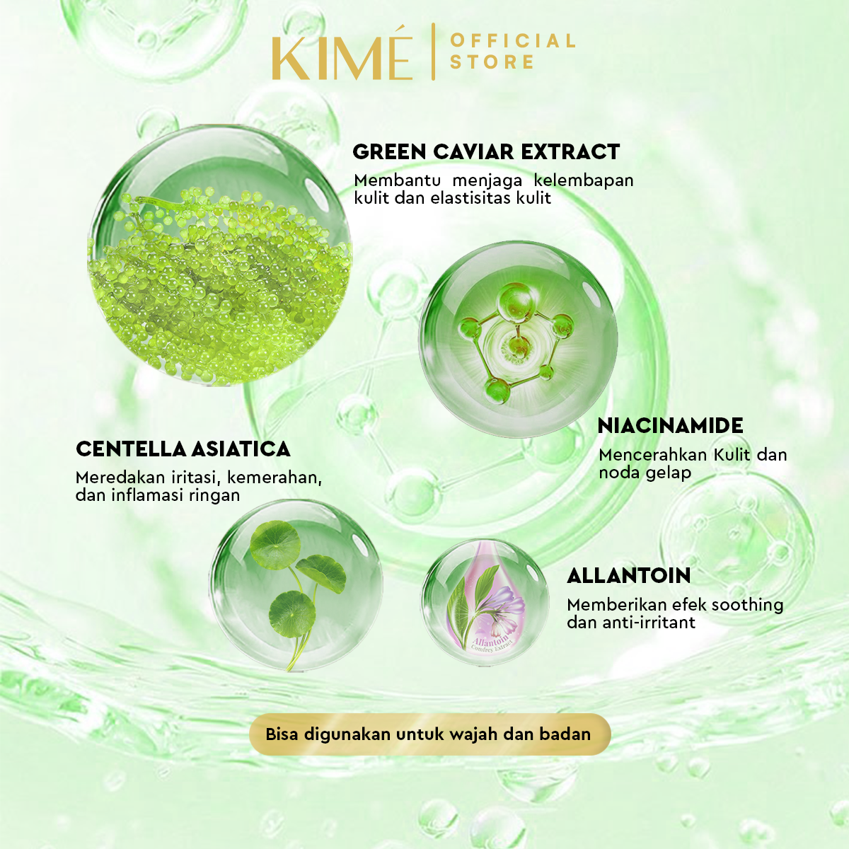 Jual KIME Green Caviar Soap Bar – Sabun Batang Natural Pencerah & Anti ...