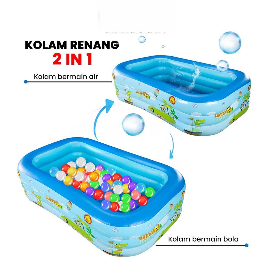 Jual MONQIQI Kolam Renang Anak Ukuran Jumbo Kolam Renang Tiup Pompa ...