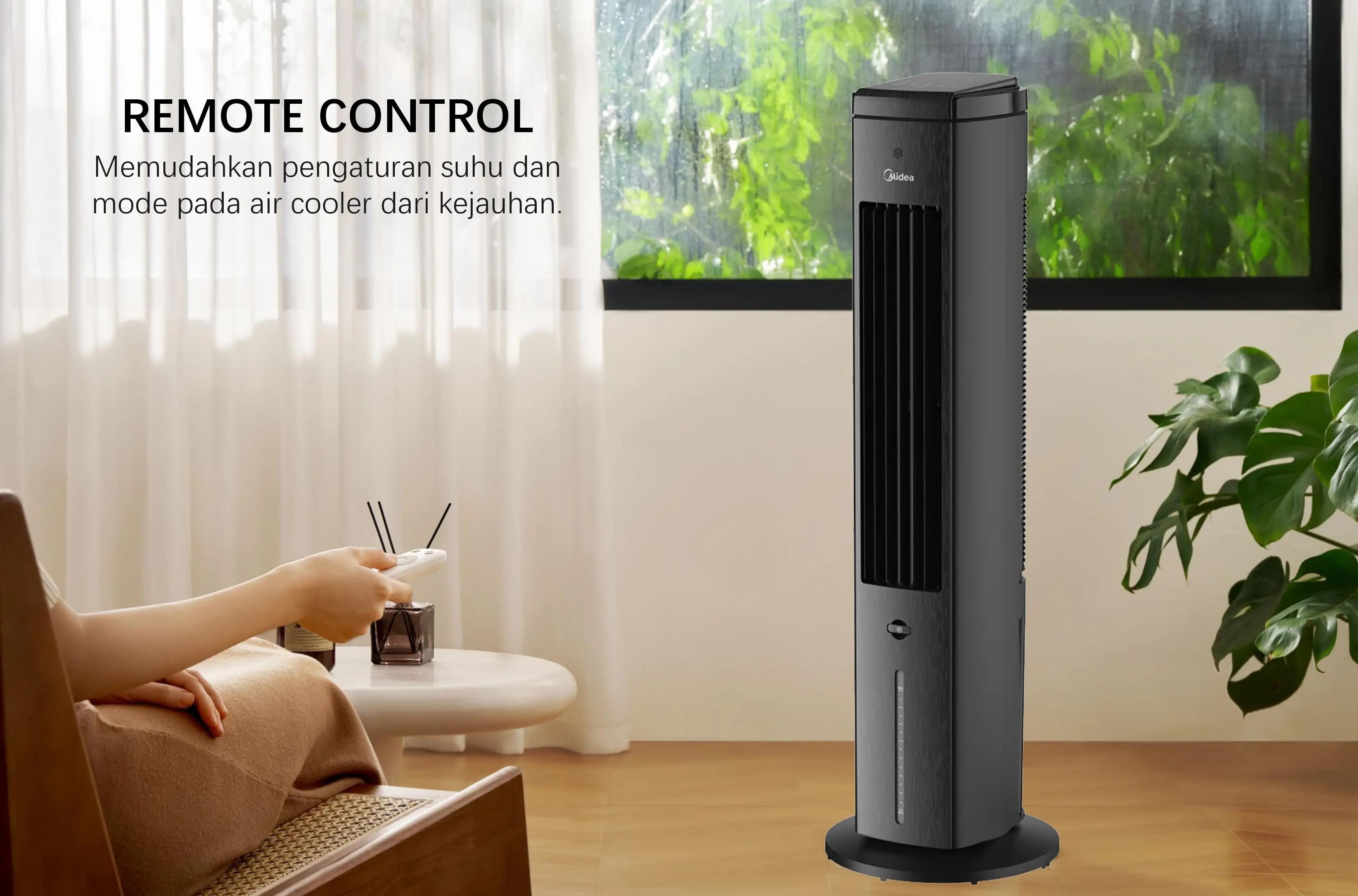 Jual Midea Tower Fan Air Cooler 3in1 Ionizer Humidifer 4 Liter & 5 ...