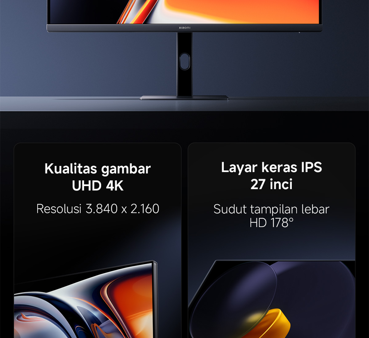 Jual Xiaomi 4K Monitor A27Ui | 4K UHD IPS Screen | Professional Colour ...