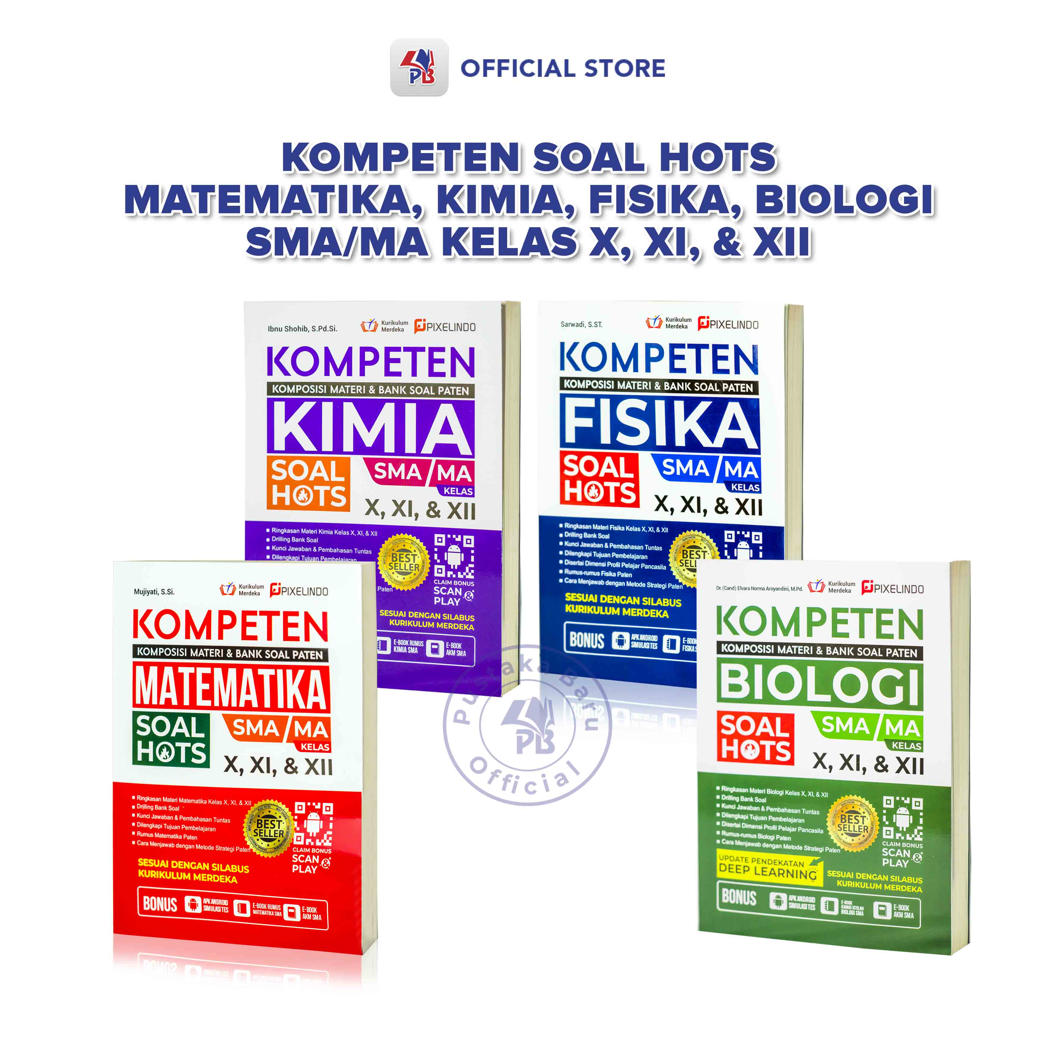 Jual Buku Sekolah / Bank Soal Penunjang Pelajaran SMA / Kompeten Fisika Biologi Kimia Matematika ...