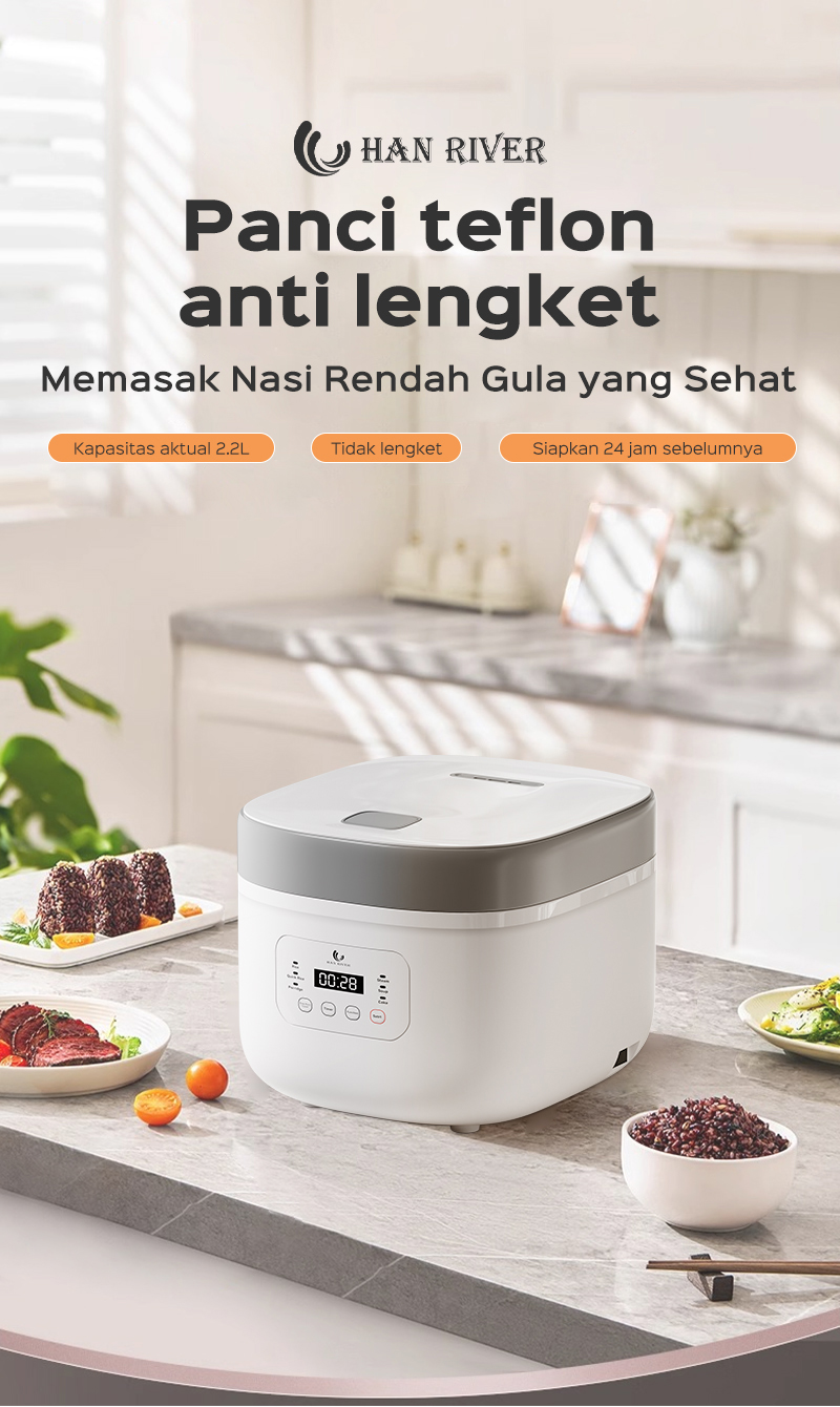 Jual HAN RIVER Rice Cooker 2.2L Magic Com 6 Mode Masak/Anti Lengket ...