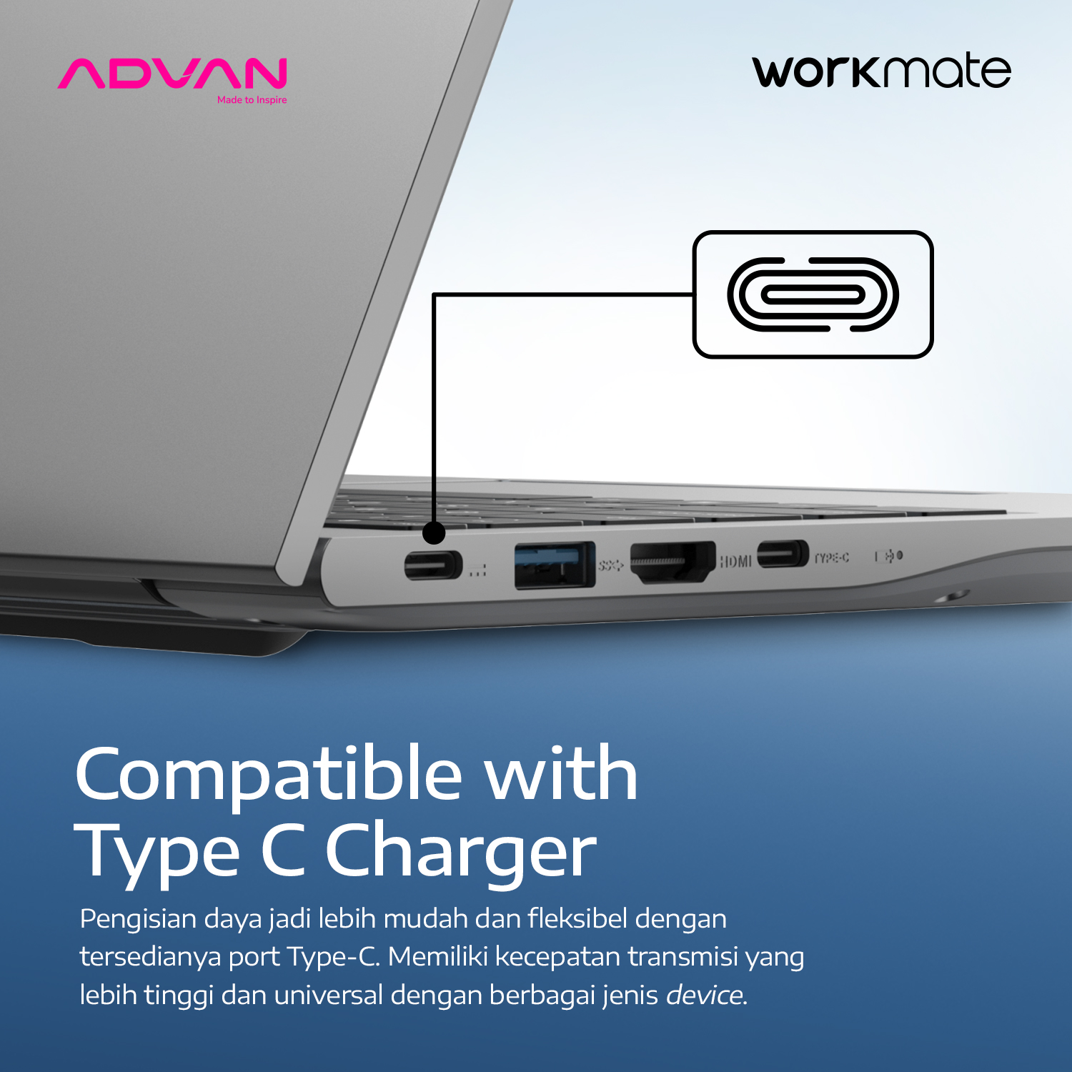 Jual [EXCLUSIVE LAUNCH] ADVAN Laptop WorkMate | AMD Ryzen 5 3500U ...