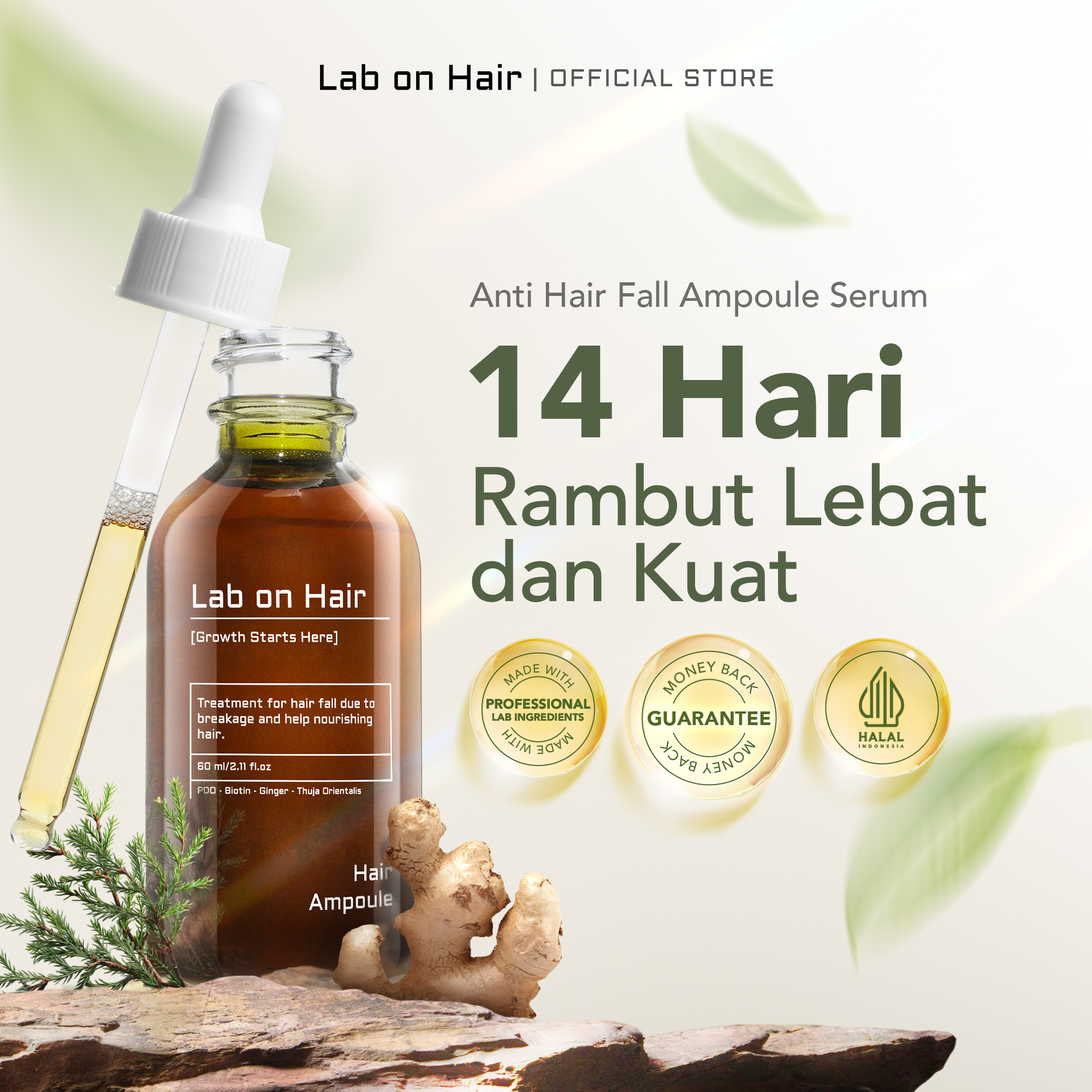 Jual Lab On Hair Anti Hair Fall Ampoule Serum - Hair Oil Serum Vitamin ...