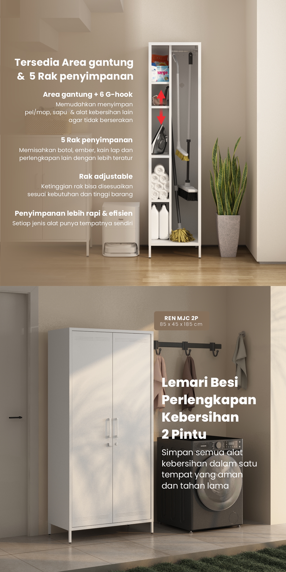 Jual PIRA - REN MJC Lemari Sapu / Lemari Janitor / Lemari Serbaguna ...