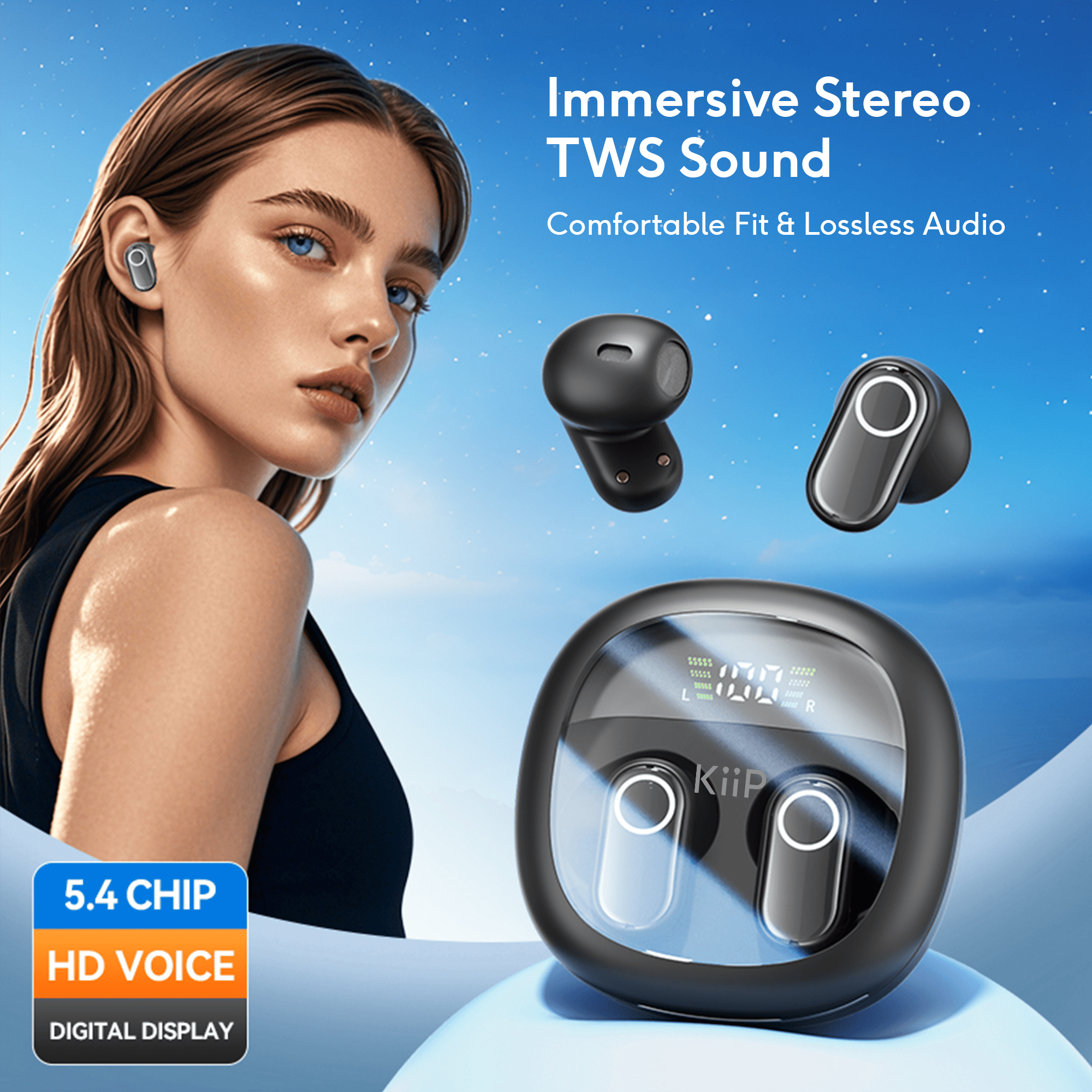 Jual KiiP WM02 Pro TWS Headset Bluetooth Earphone Mini Earbuds | Shopee ...