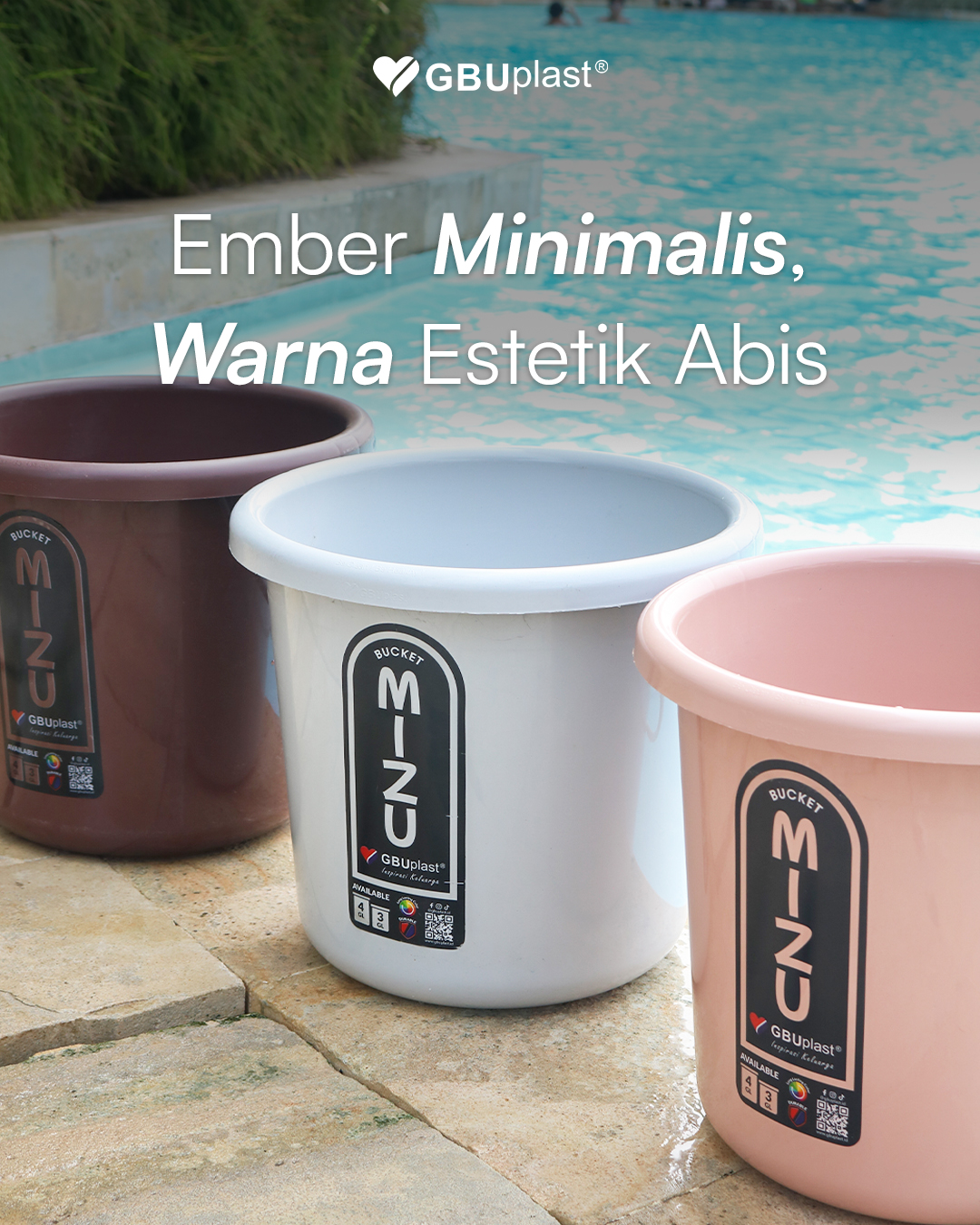 Jual GBUplast Mizu Ember Air Plastik 11 Liter Plastic Bucket Basic Mono EG-030D | Shopee Indonesia