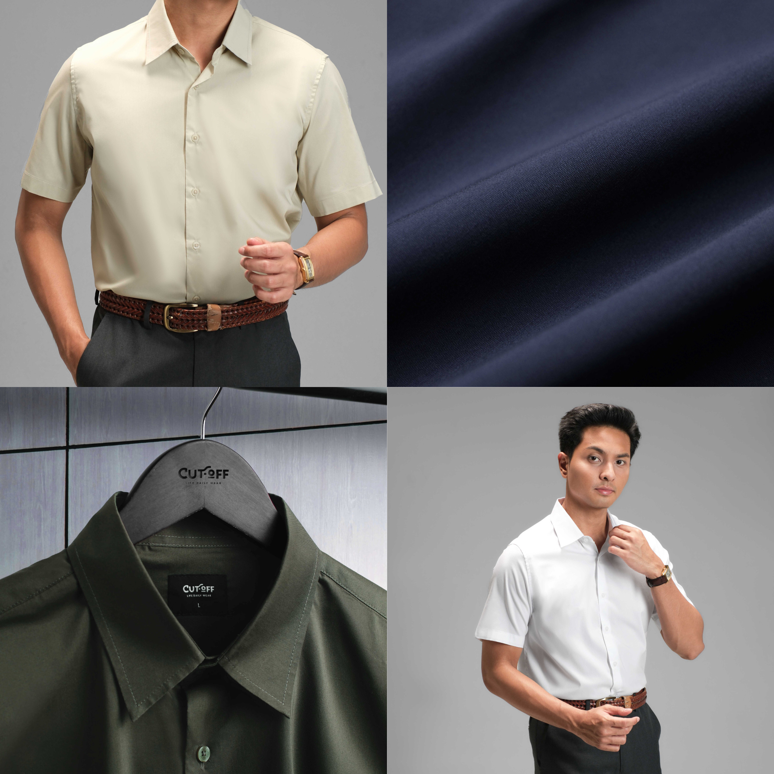 Jual CUTOFF Vaughn Formal Shirt Clean Look Kemeja Kerja Basic Pria ...