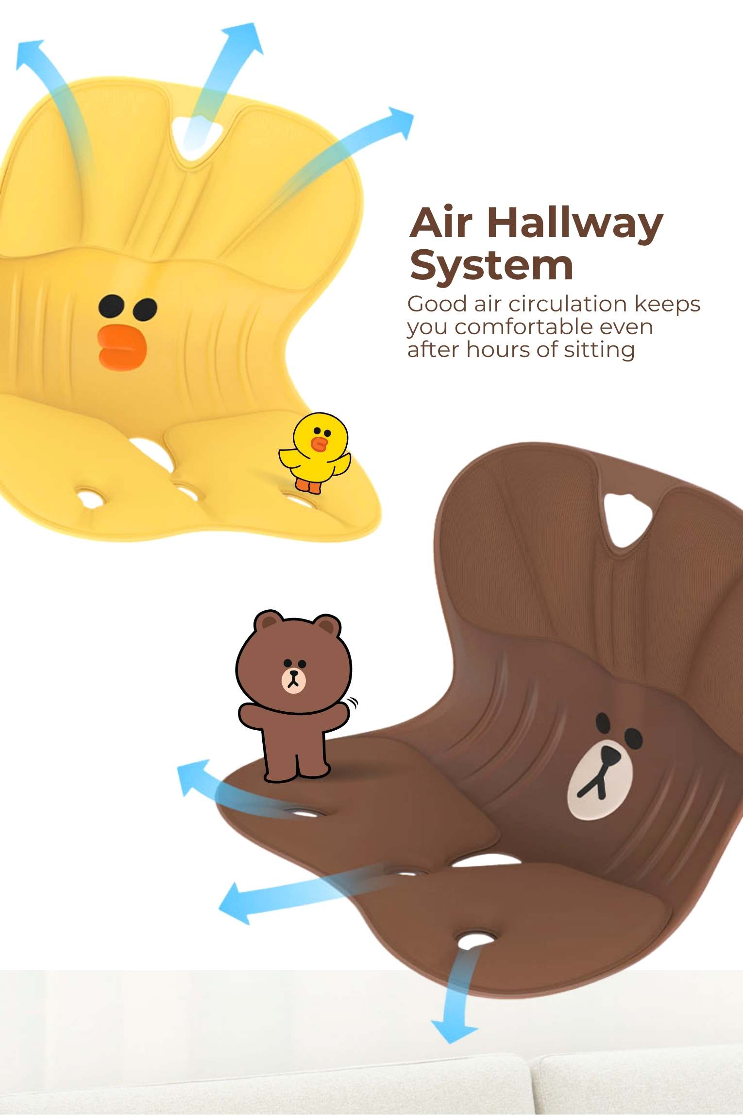 Jual Curble Posture Chair Line & Friends Series - Brown - LIMITED ...