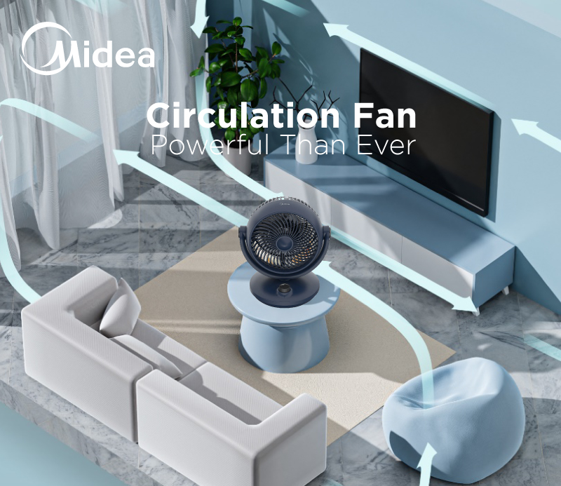 Jual MIDEA Kipas Angin Meja / Table Circulation Fan MFG150M0APB - Mini ...