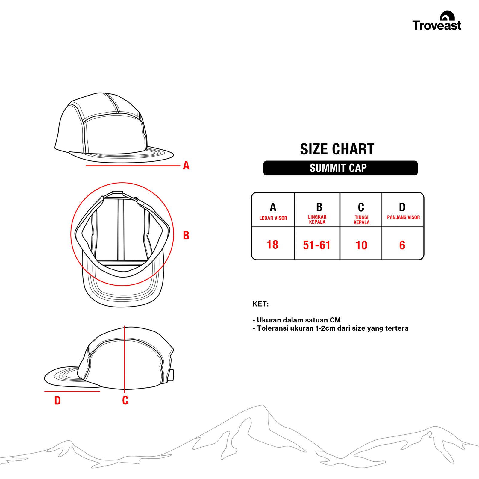 Jual Troveast Topi Outdoor Cap Summit Series Water Repellent | Shopee ...
