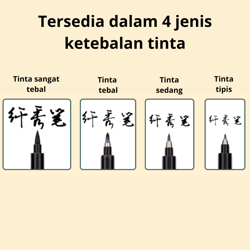Jual Deli Calligraphy Pen / Pulpen Pena Kaligrafi Brush Pen Tebal dan ...