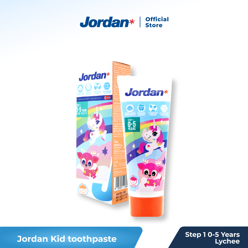 Jual Jordan Oral Care Kids Toothpaste Step 1/Pasta Gigi 75g | Shopee ...
