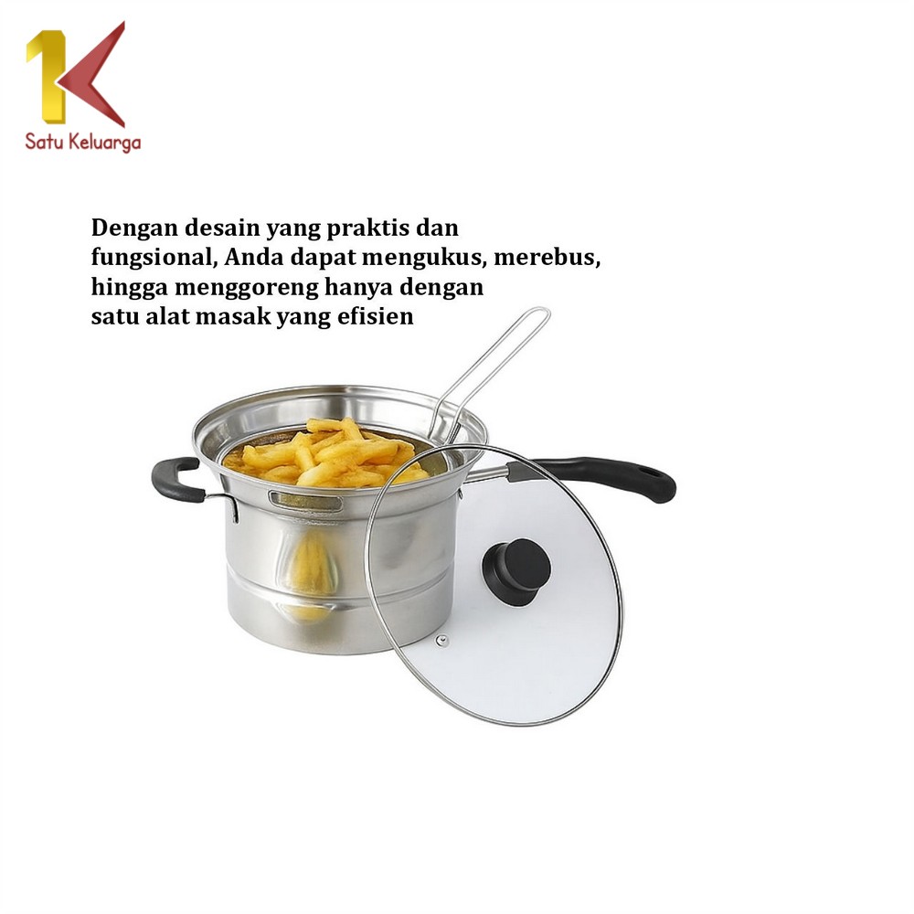 Jual Satu Keluarga Panci Deep Fryer 4IN1 Stainless Steel C1316 Panci ...