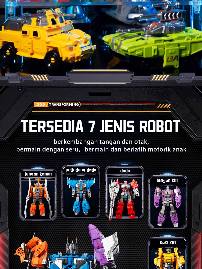 Jual Habibi Mainan Robot Transformasi 7-in-1: Tank, Pesawat, Kapal ...