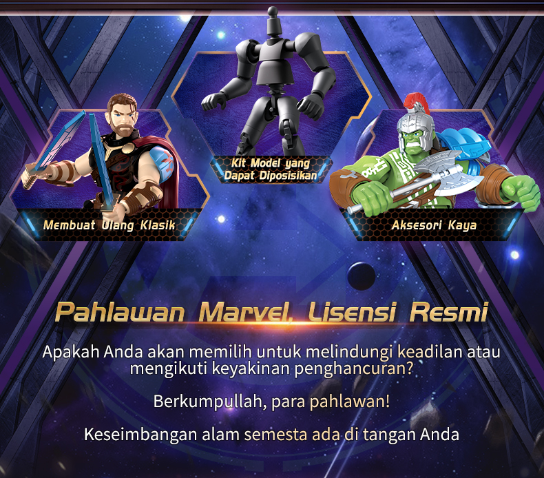 Jual BLOKEES Marvel Blind Box Infinity Saga Toys Mainan Galaxy Version ...