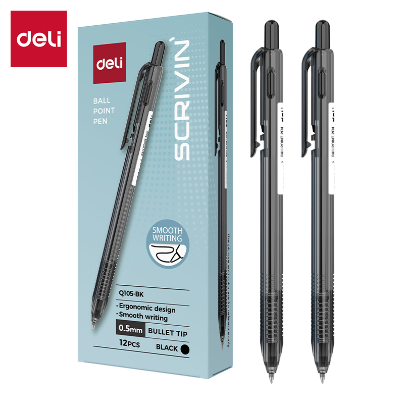 Jual Deli Ballpoint Pen / Pulpen Bolpoin dengan Clip 0.5 mm Pena ...