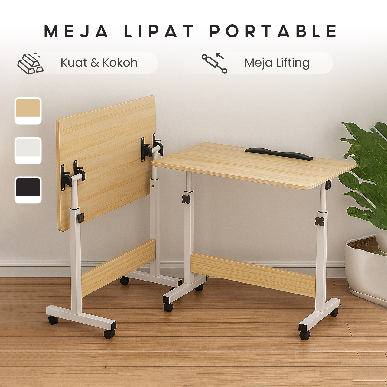 Jual Meja Lipat Portable Meja Laptop Adjustable Meja Belajar Portable ...