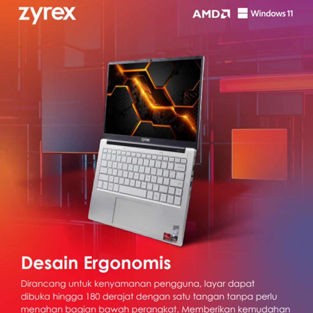Jual NEW DEALS - ZYREX D-TECH PRO V1 RYZEN 5 6600H 16GB 512GB W11 14 ...