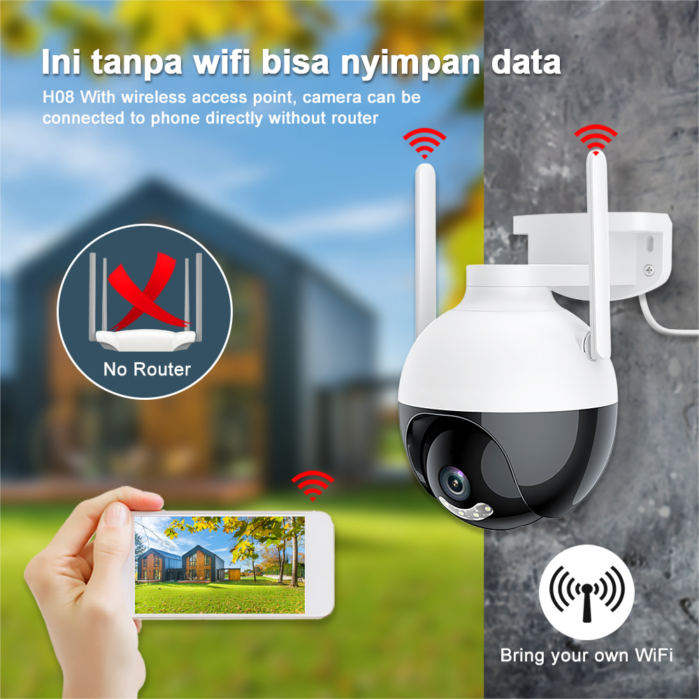 Jual COD DigiMedia H08 CCTV outdoor Luar Ruangan 8MP Super Jernih WIFI ...