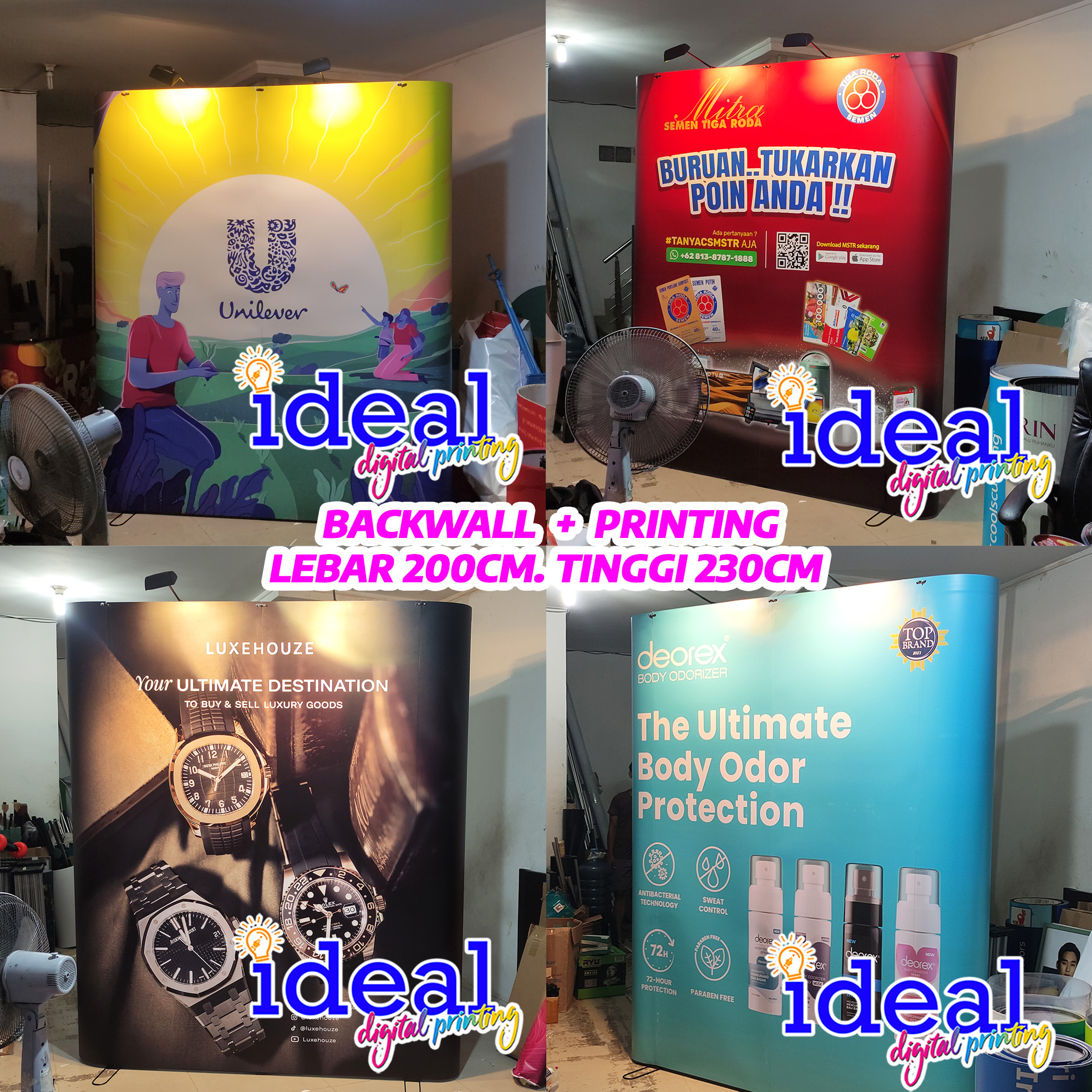 Jual Backdrop backwall pameran Modul 3x2 (200x230cm) portable booth ...