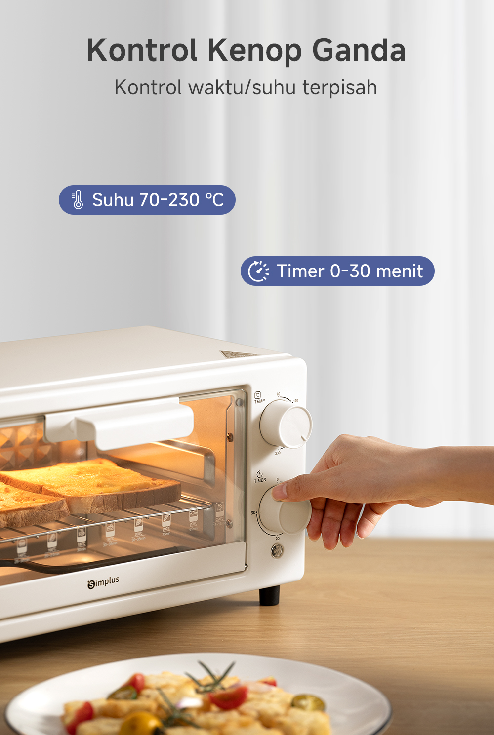 Jual Simplus Oven Elektrik 400W Kapasitas 10L Multifungsi Pemanasan ...