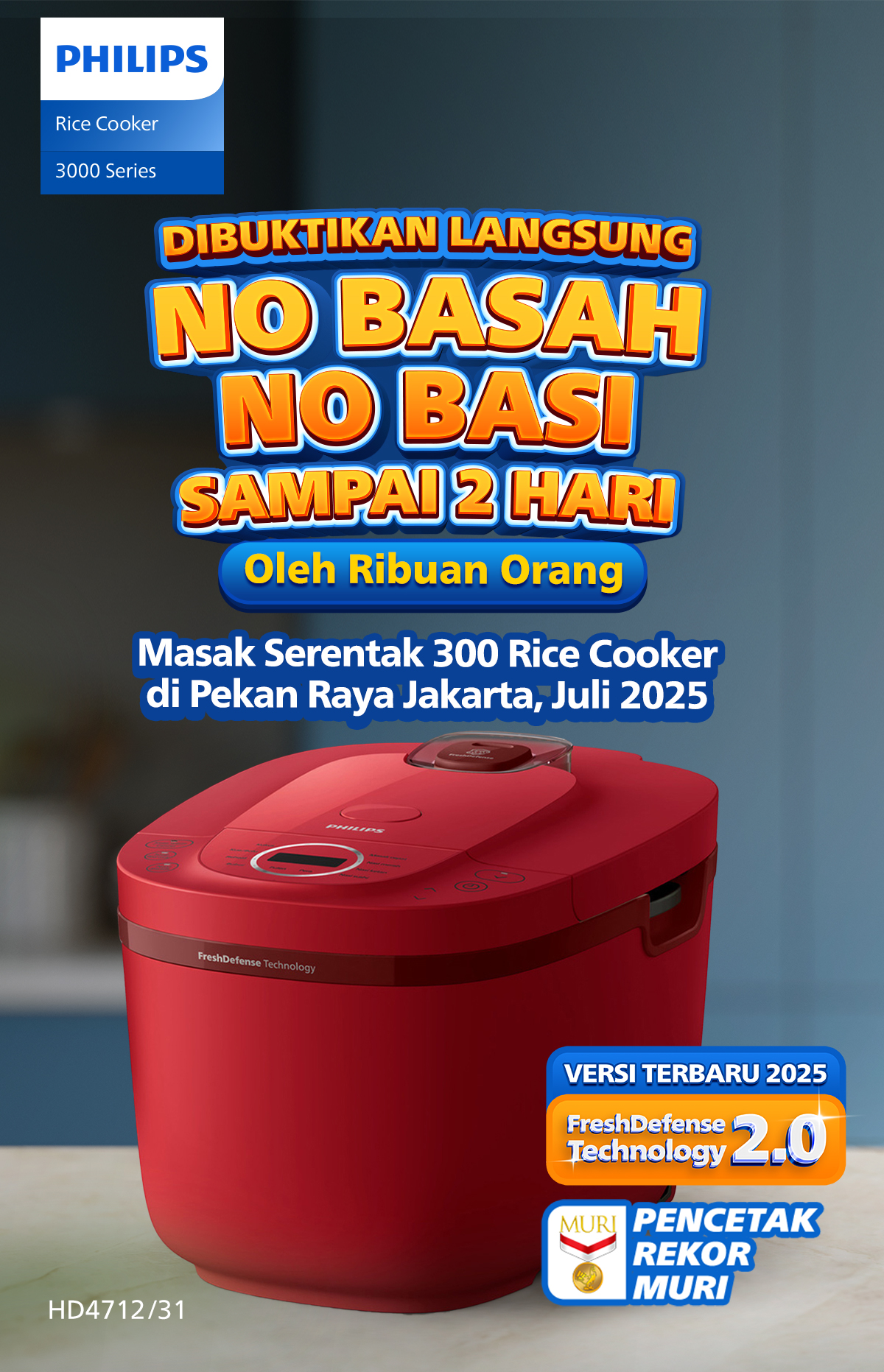 Jual Philips Digital Rice Cooker Magicom 1.8 L - 3000 Digital Series ...