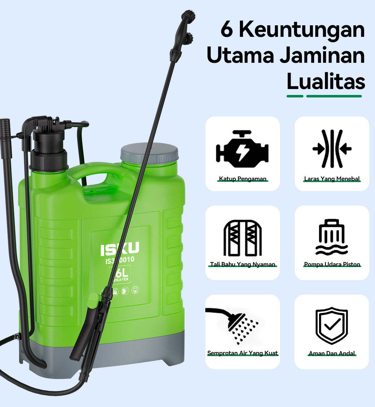 Jual ISKU Pressure Sprayer Multi Fungsi 16L Alat Semprot Tanaman 12 ...