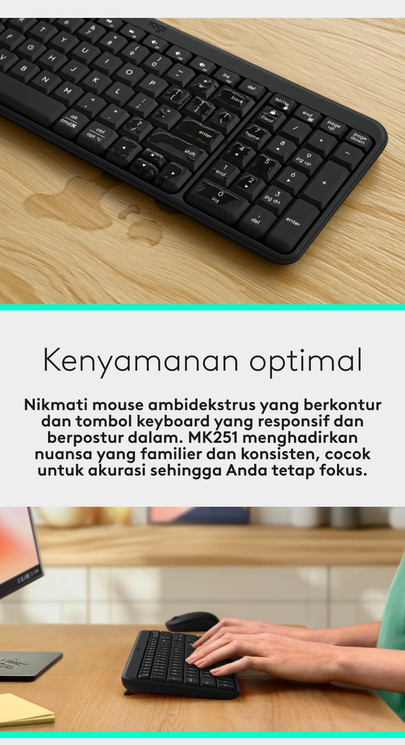 Jual Logitech MK251 Combo Mouse dan Keyboard Nirkabel Bluetooth ...