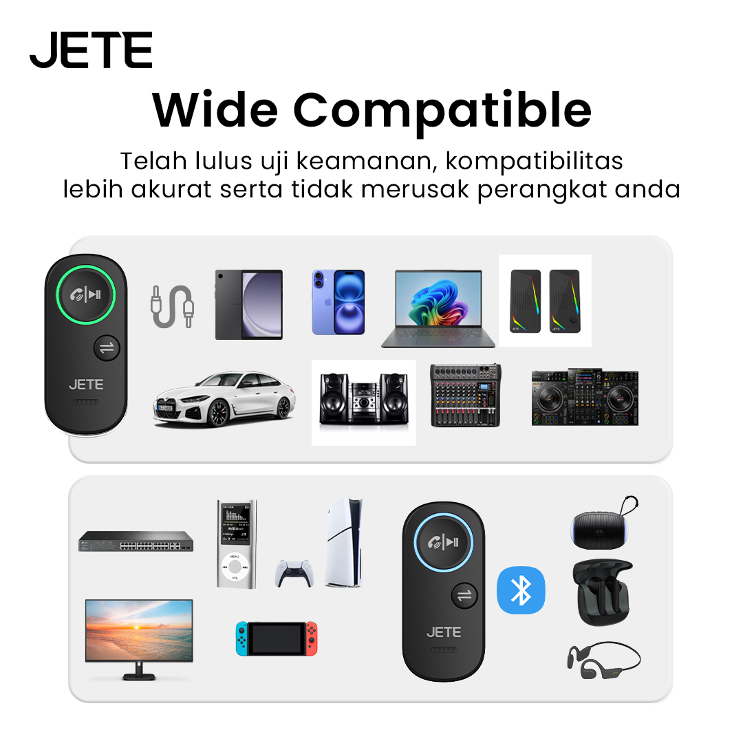 Jual JETE TR1 Bluetooth Receiver Aux 3.5mm Wireless Car Adapter Audio ...