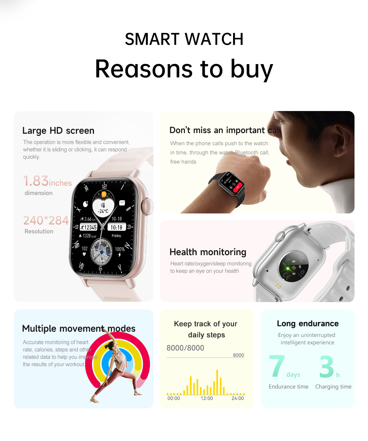 Jual Aolon x Huafit Metro 2 Jam Smartwatch Tahan Air IP68 Layar 44mm ...