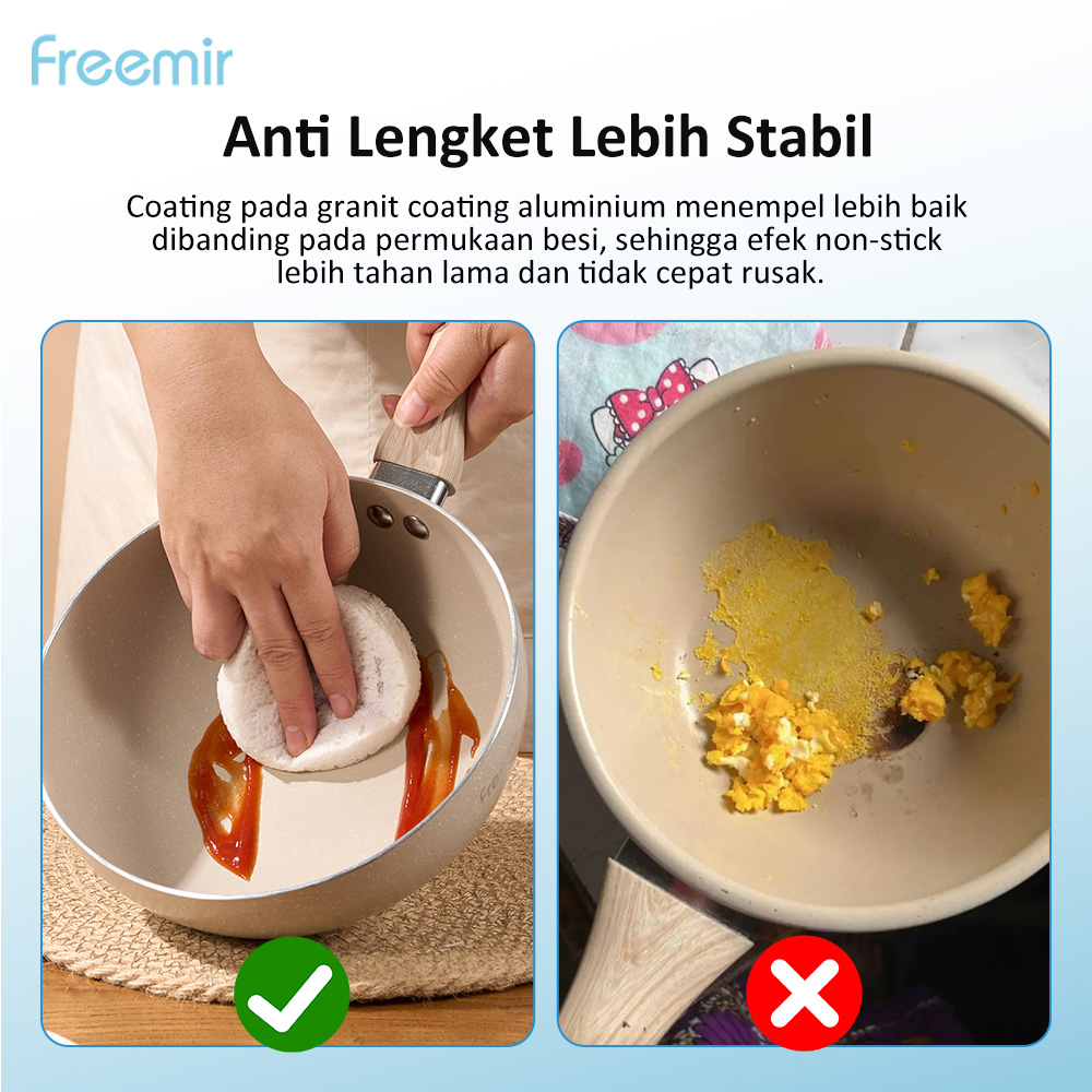 Jual Special Buy 1 get 1 freemir Wajan Teflon Sakura White Series 20 ...