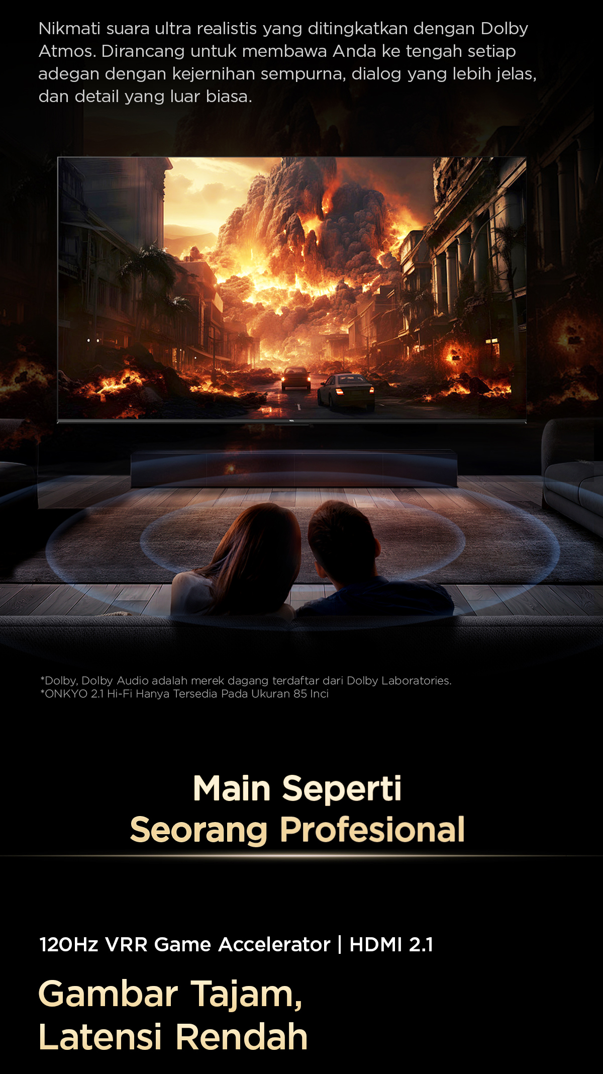 Jual TCL Next Gen QLED 75 inch T6C - 4K Google TV - HVA Panel - HDR 10+ - Dolby Vision & Atmos ...