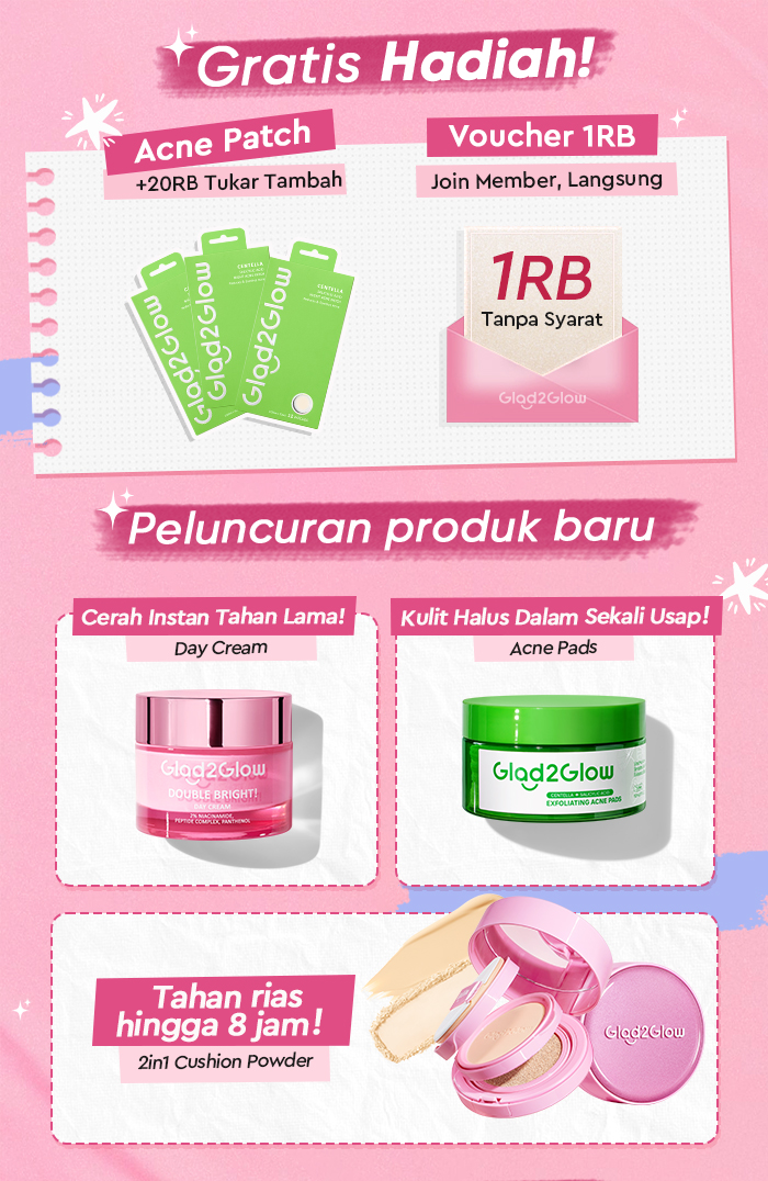 Jual Glad2Glow Pomegranate 10% Niacinamide Power Bright White Serum skincare peeling serum ...