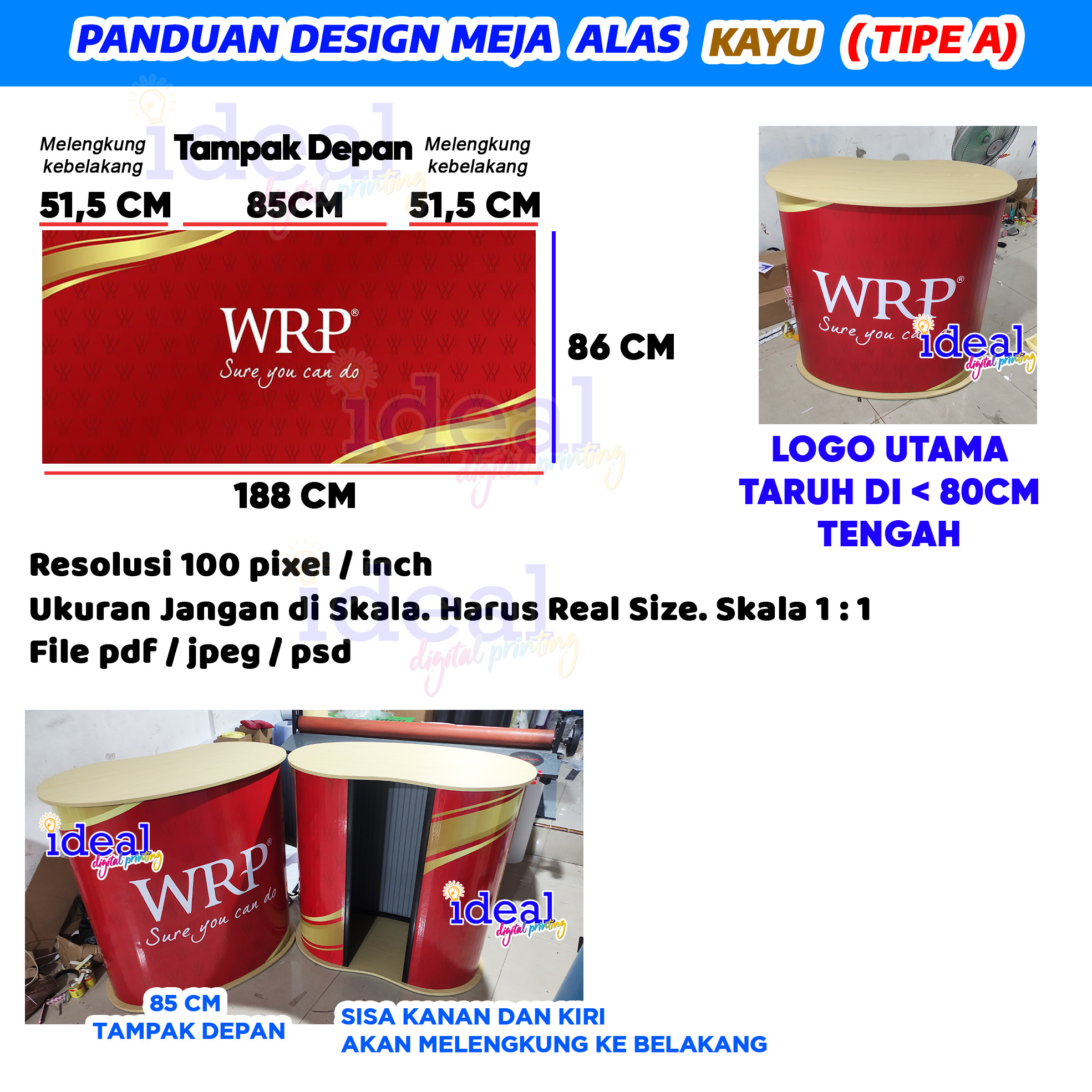 Jual Polycounter meja pameran portable kayu bongkar pasang poly counter ...
