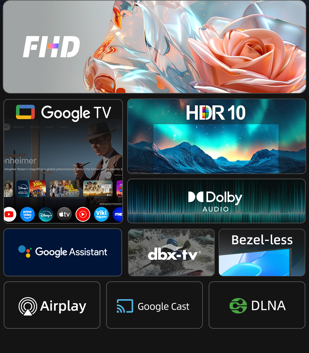 Jual [New Launch] CHiQ by Changhong Google TV 43 inch FHD Google Smart TV Digital TV Dolby Audio ...
