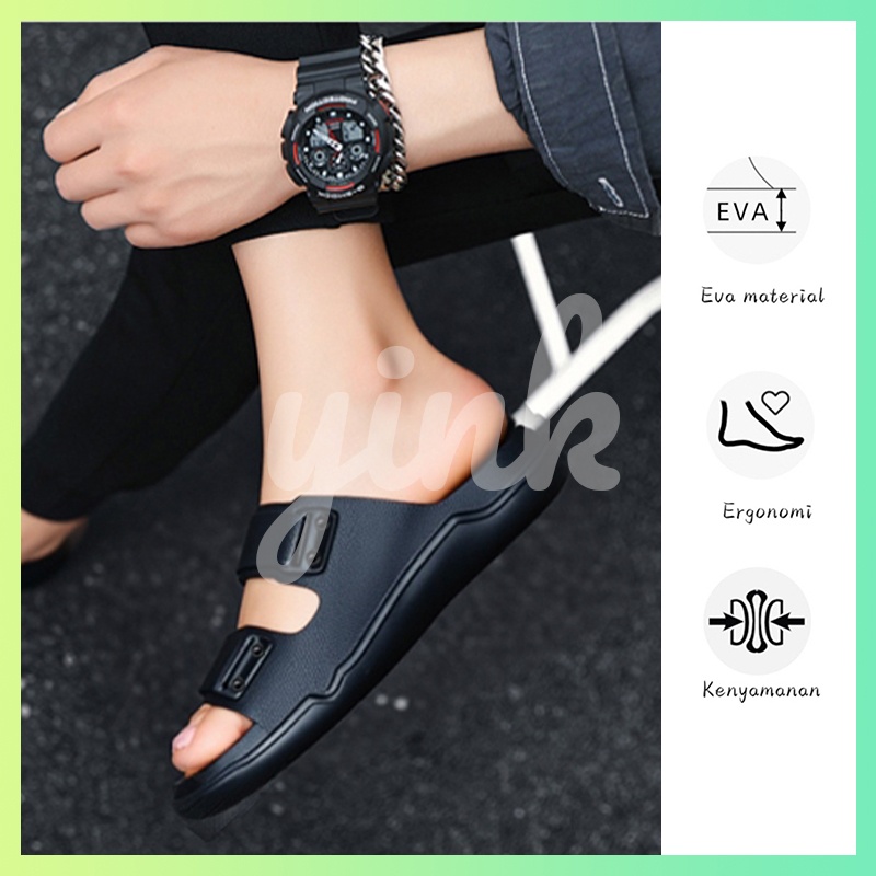 Jual Yink Sandal Selop Pria Casual Murah Keren Ban Dua Dewasa Eva ...