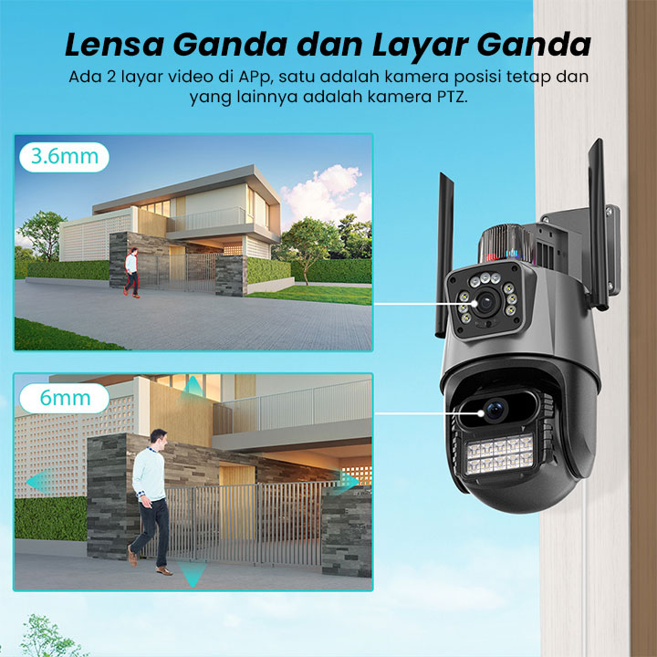 Jual Sonix IP Camera SCM01 CCTV 8MP 4K Dual Lens Outdoor Kamera Wifi ...