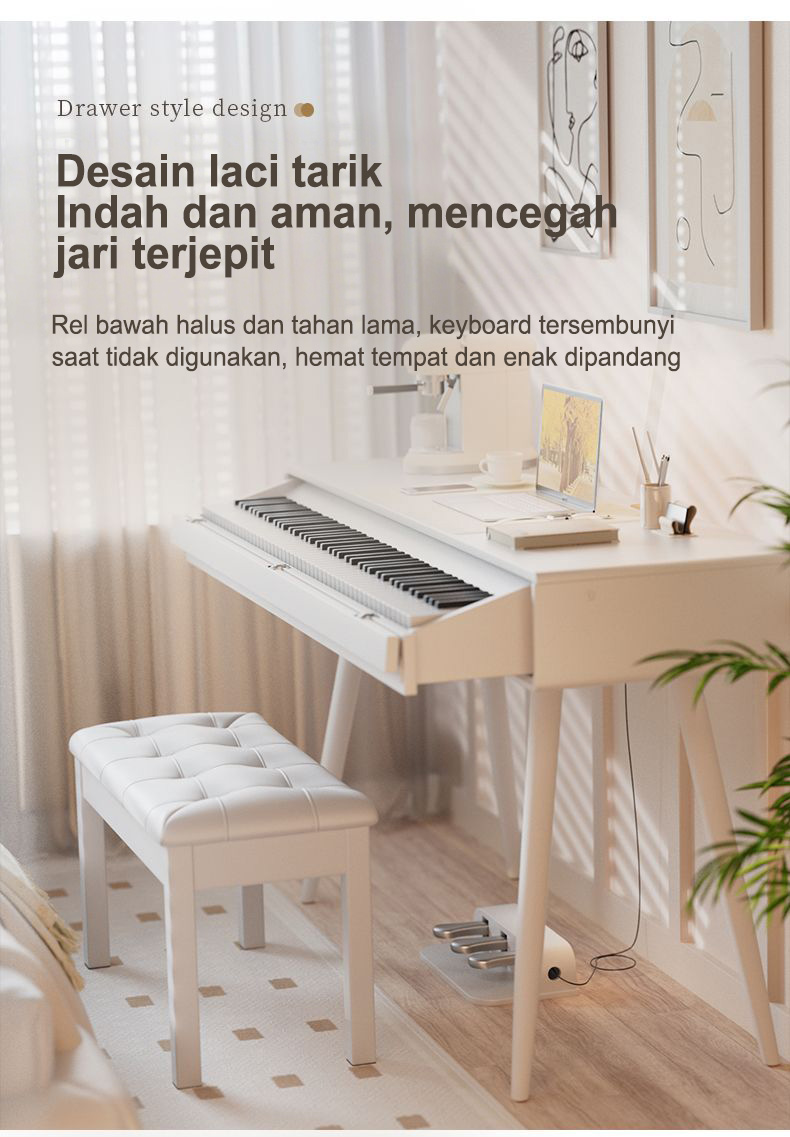 Jual Benston Music- Piano digital dengan meja laci, Keyboard elektrik ...