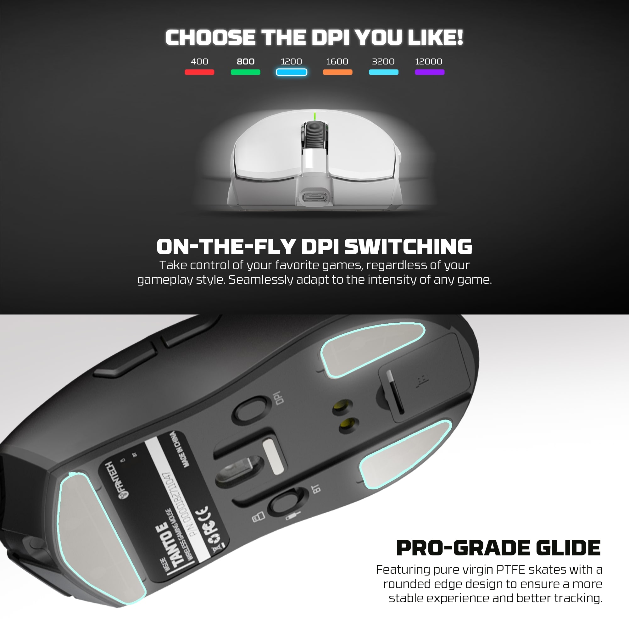 Jual Fantech TANTO E WG13E Mouse Gaming Wireless Rechargeable PIXART ...