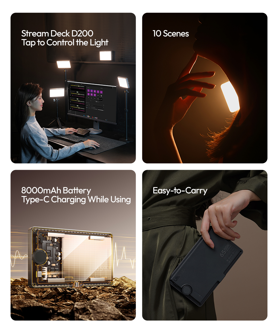 Jual Ulanzi K6500 Magnetic Bluetooth LED Panel Camera Studio Video ...