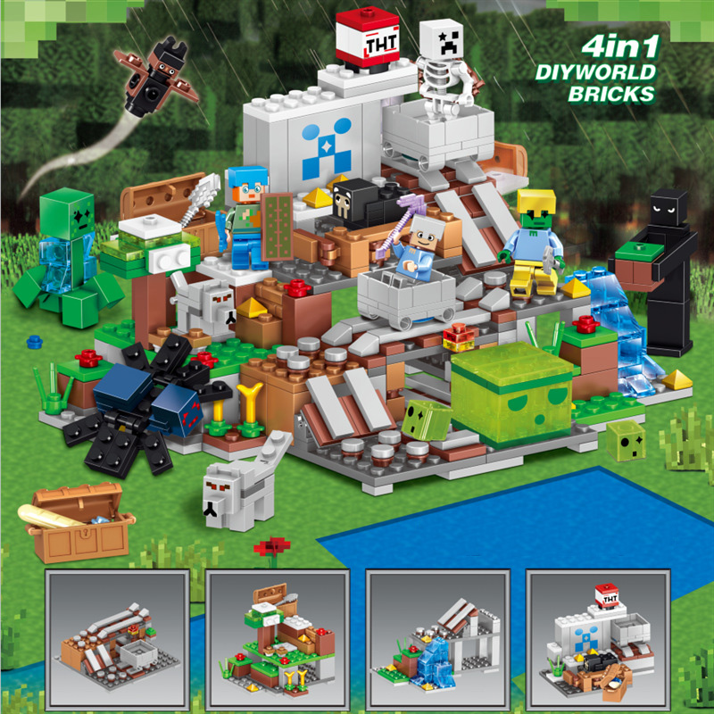 Jual ZHEGAO Mainan Anak My World Minecraft Mainan Balok Model Untuk DIY ...