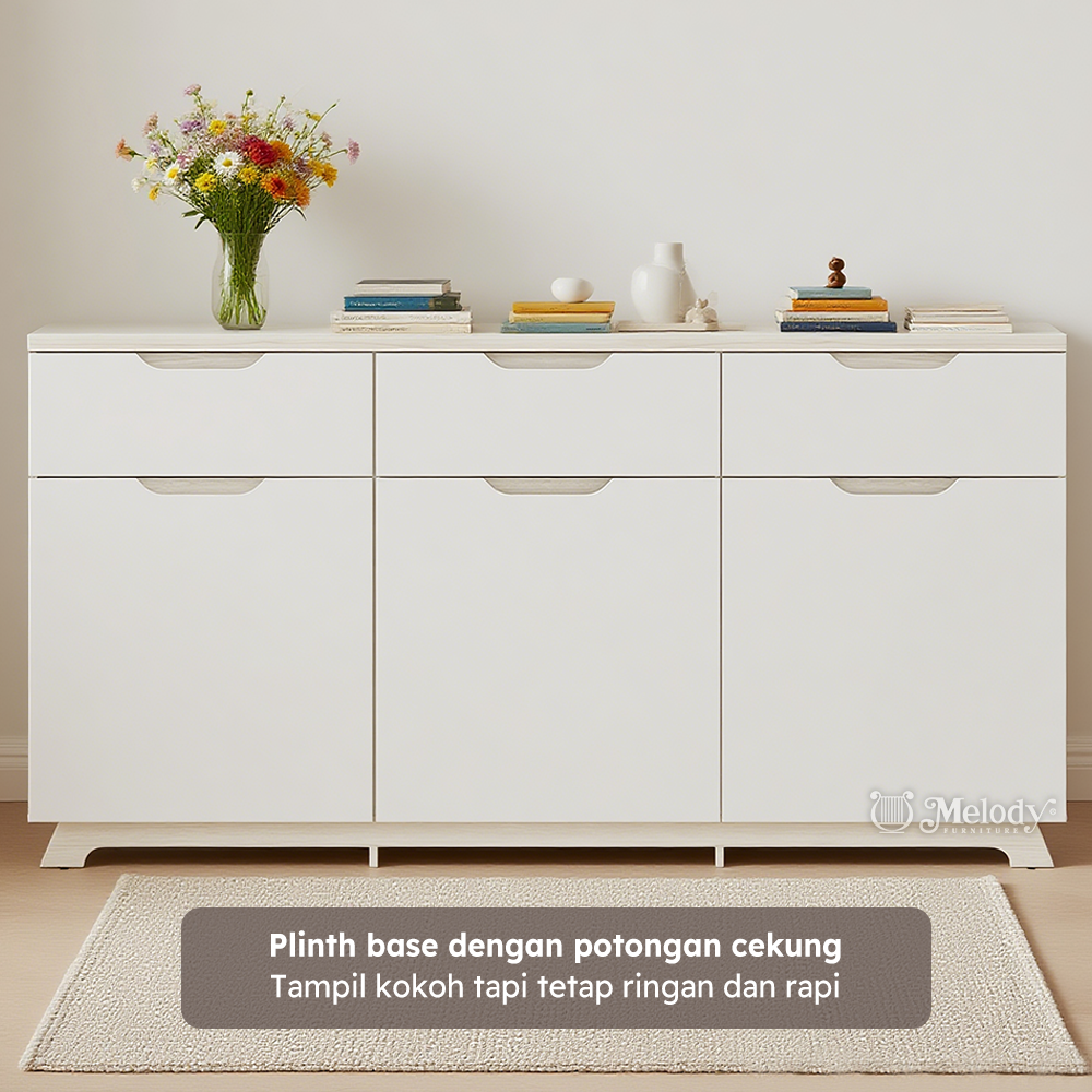 Jual Melody Furniture - Sideboard Credenza Minimalis Estetik / Laci ...