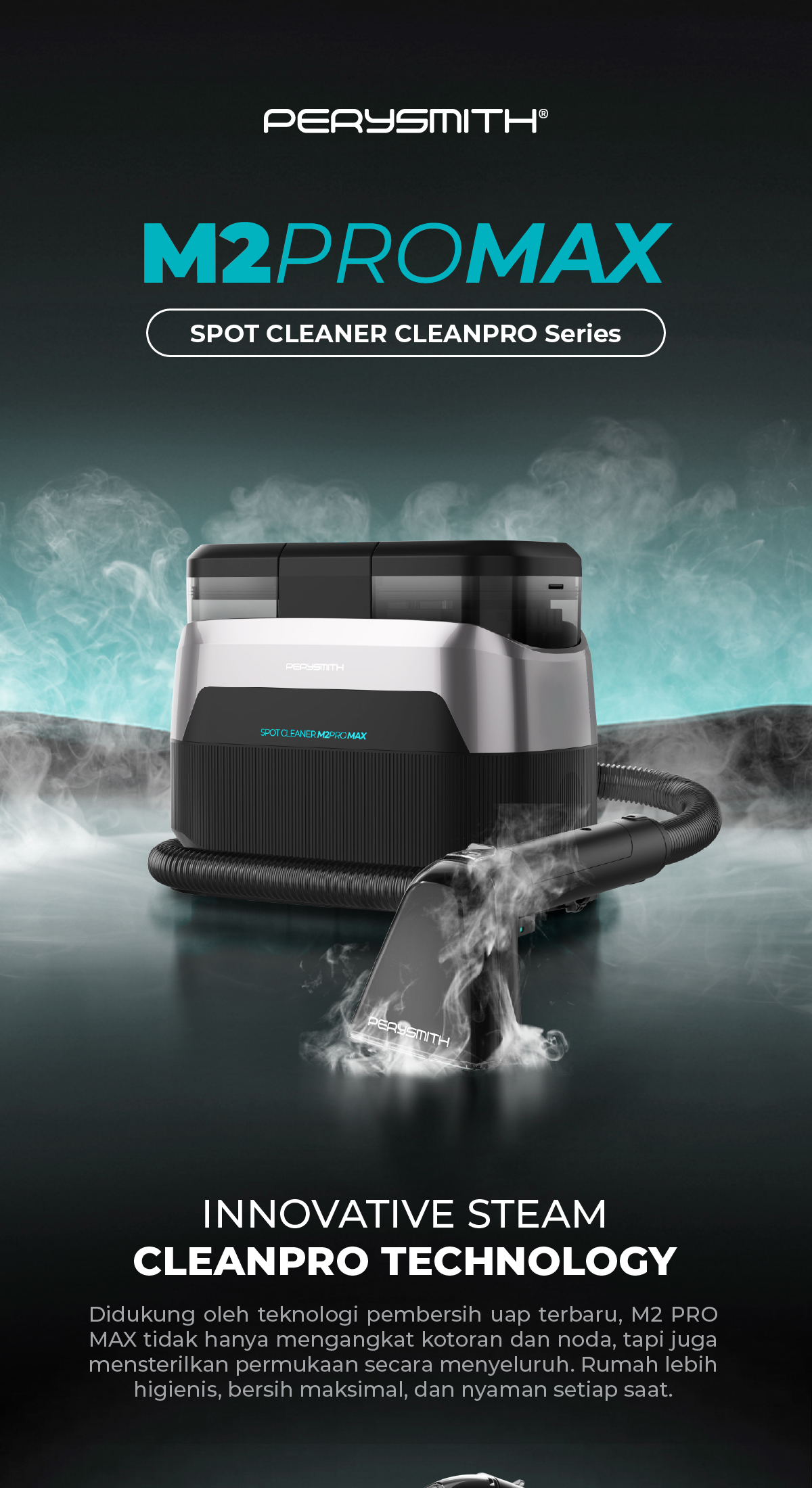 Jual PerySmith M2 Pro Max Suhu Tinggi 100°C HOT & COLD Vacuum Cleaner ...