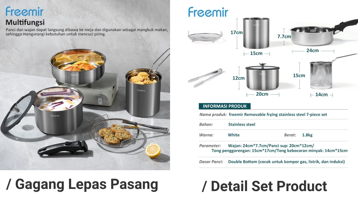 Jual 𝙉𝙀𝙒 freemir electric Aladin Gemoy Susu Panci Stainless Steel 16cm ...
