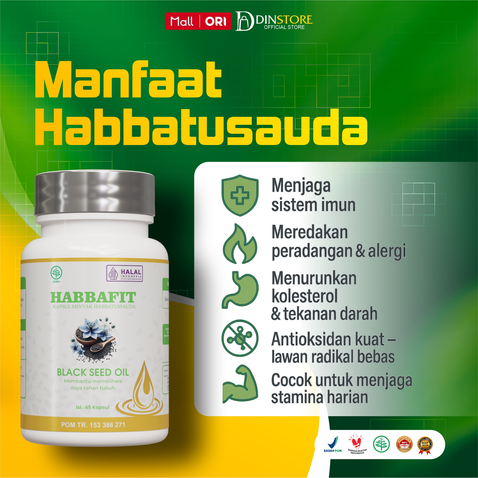 Jual Habbafit habbatussauda original asli Kapsul Minyak Jintan Hitam ...