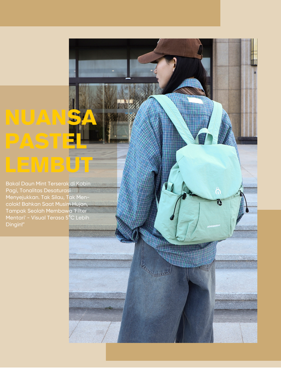Jual Tas Ransel Wanita Besar Ringan Travel Kerja Sekolah QT-0703 ...