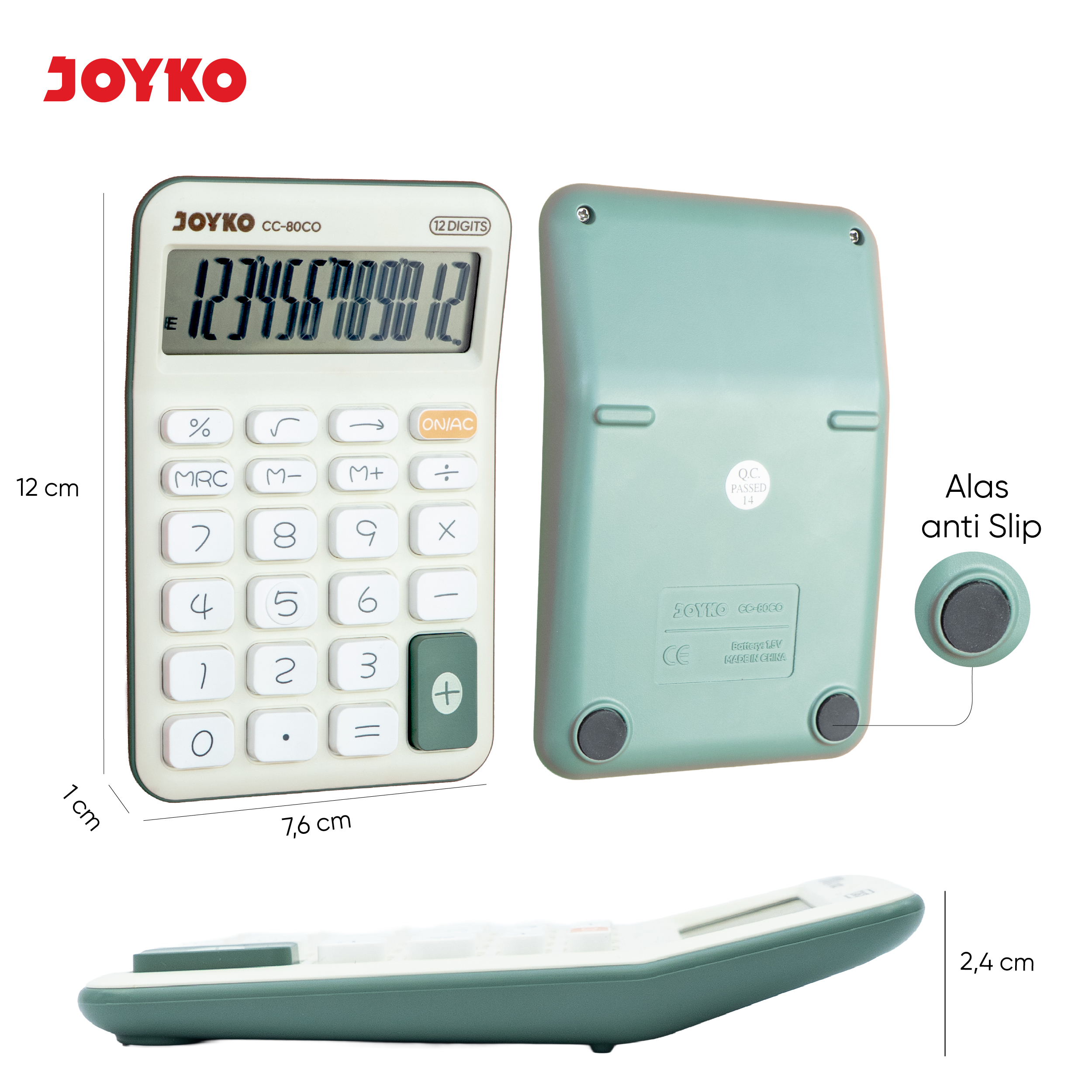 Jual JOYKO Calculator Kalkulator CC-80CO 12 Digits | Shopee Indonesia
