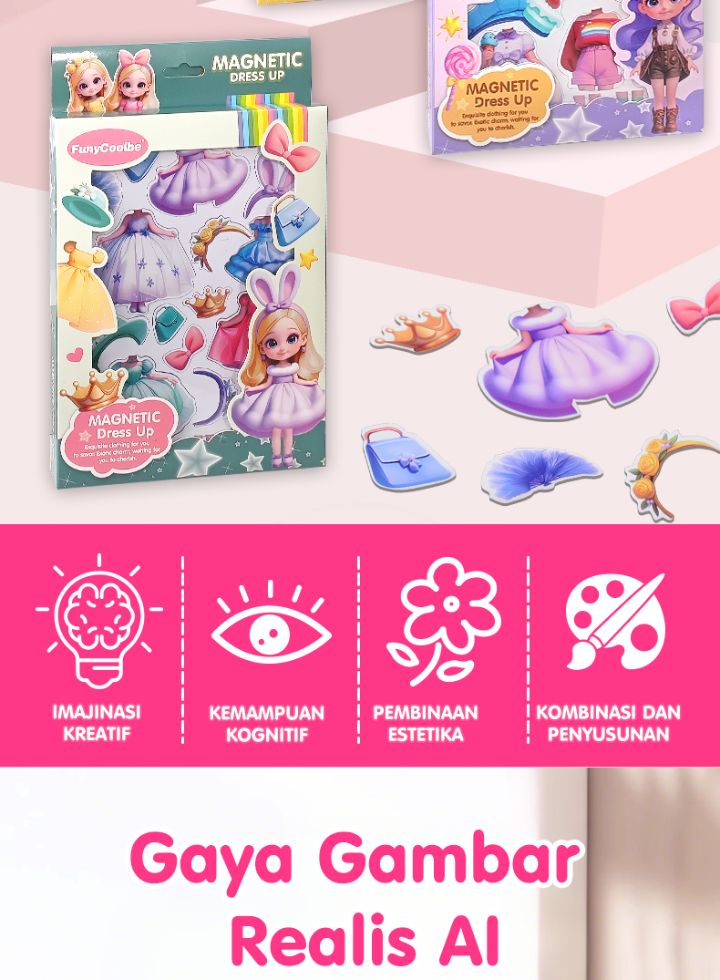 Jual Habibi Mainan Dress Up Putri DIY Premium – Buku Stiker Ganti ...