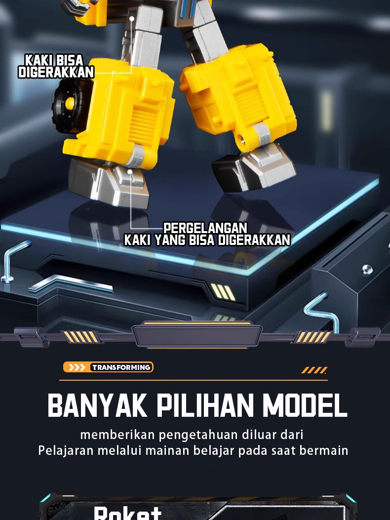 Jual Habibi Mainan Robot Transformasi 7-in-1: Tank, Pesawat, Kapal ...